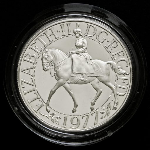 1977 Sterling Silver Proof Silver Jubilee Crown with Original Box & COA