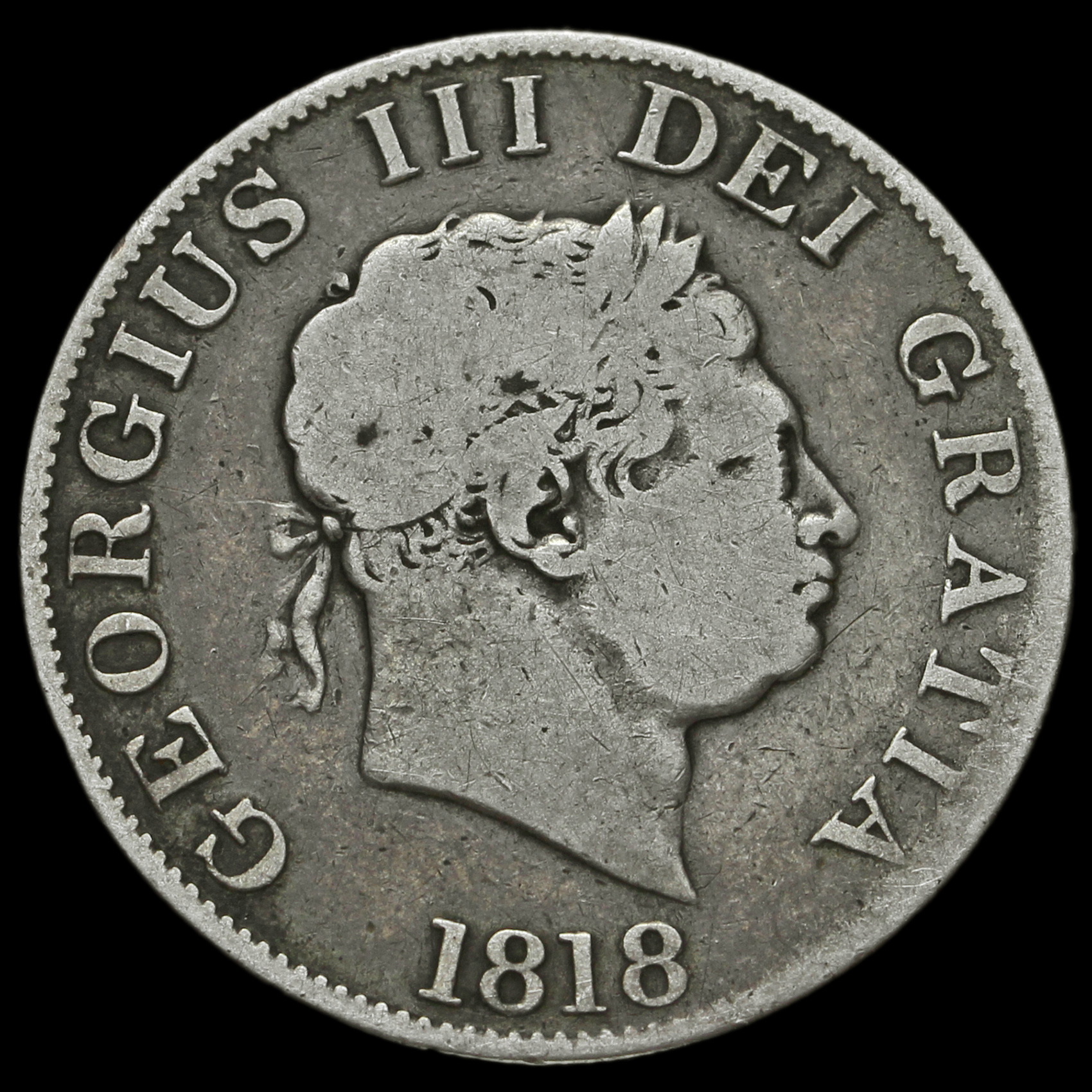 1818 George III Milled Silver Half Crown 1818 George III Milled Silver Half Crown