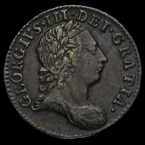 1763 George III Early Milled Silver Threepence