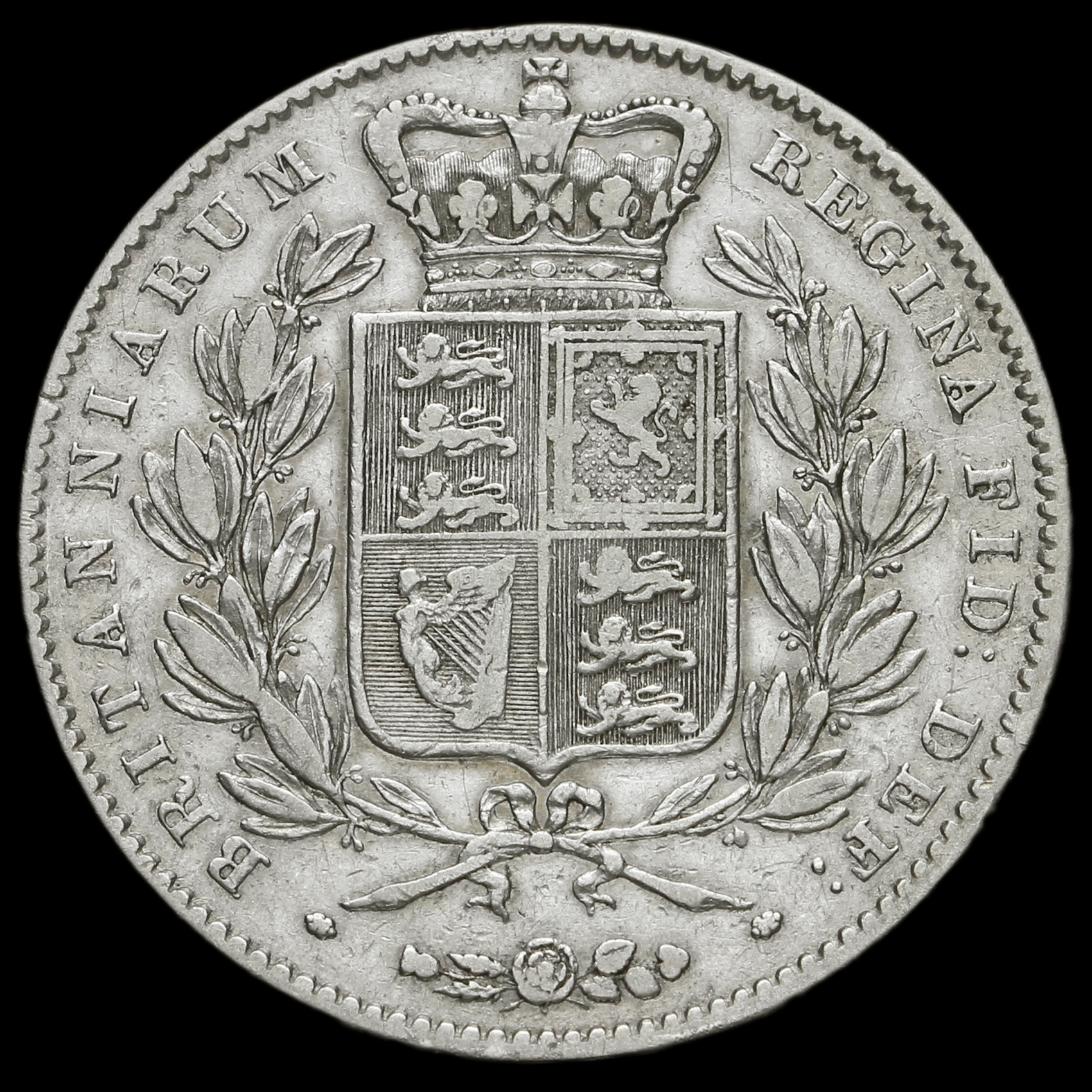 1847 Queen Victoria Young Head Silver XI Crown, GF