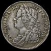 1732 George II Early Milled Silver Sixpence