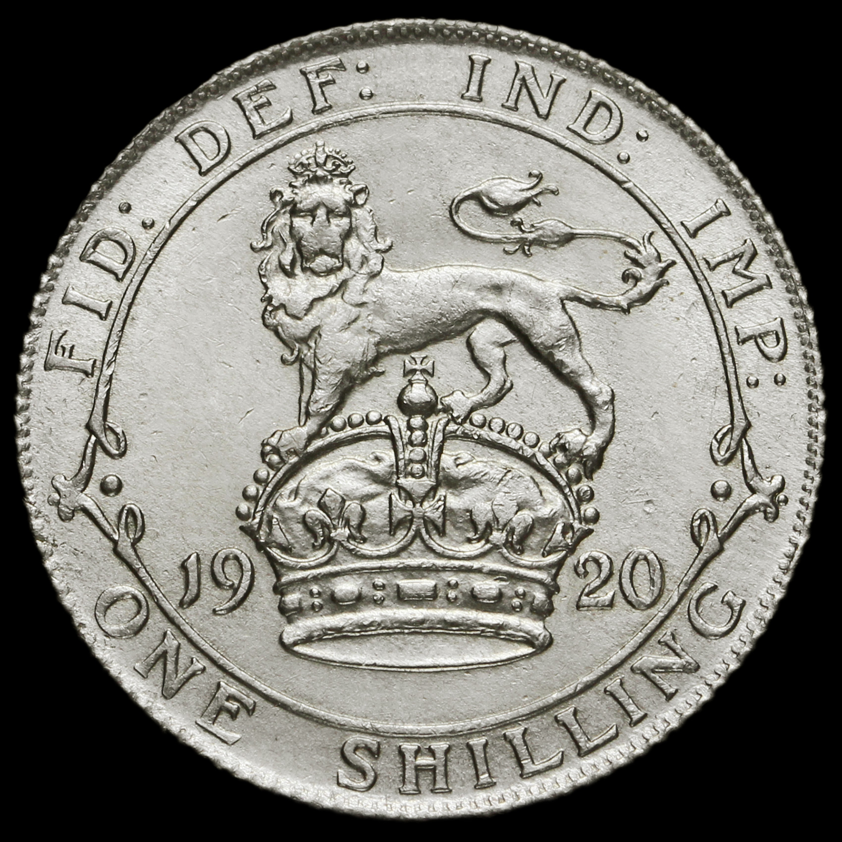 1920 George V Silver Shilling, A/EF
