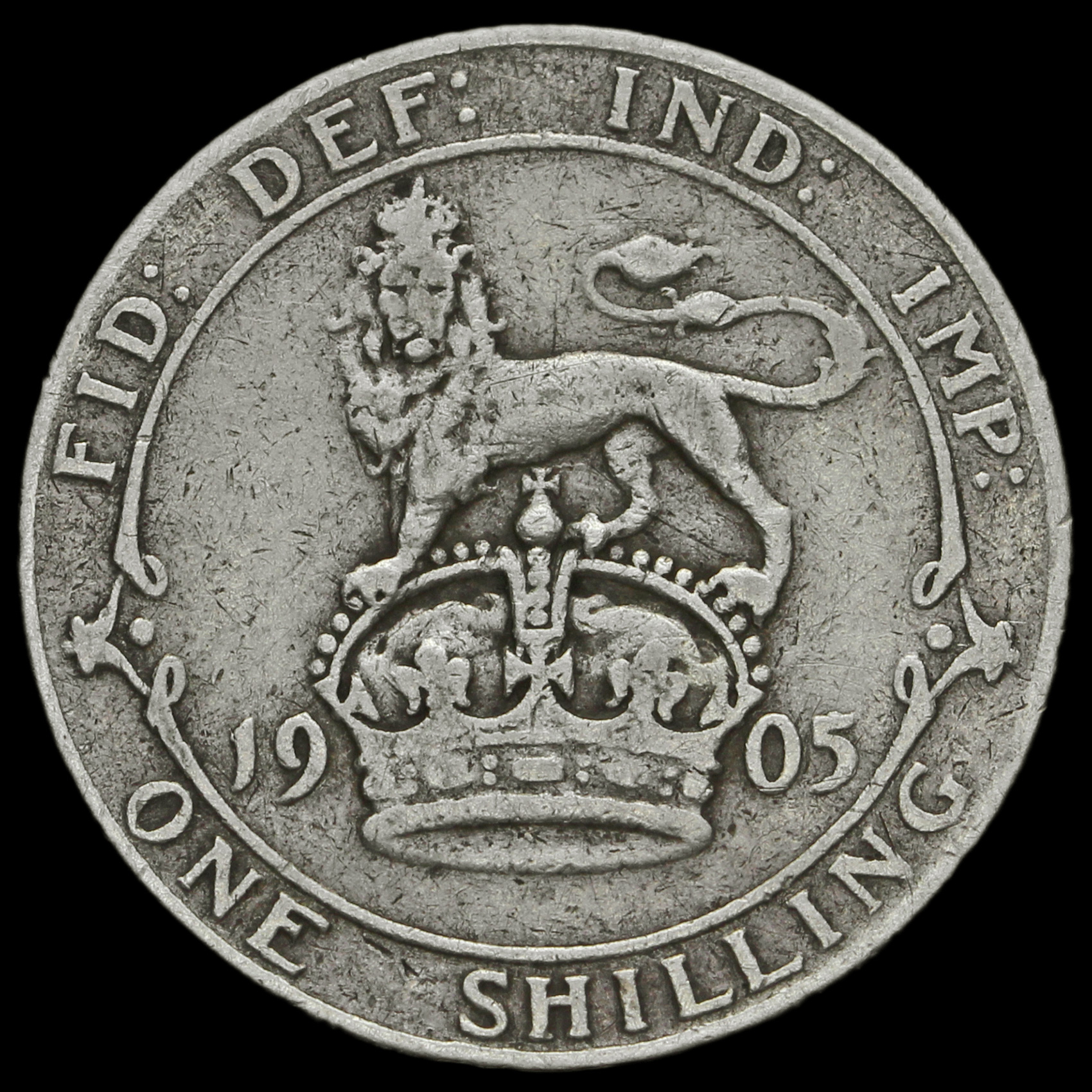 1905 Edward VII Silver Shilling, Very Rare (R2)