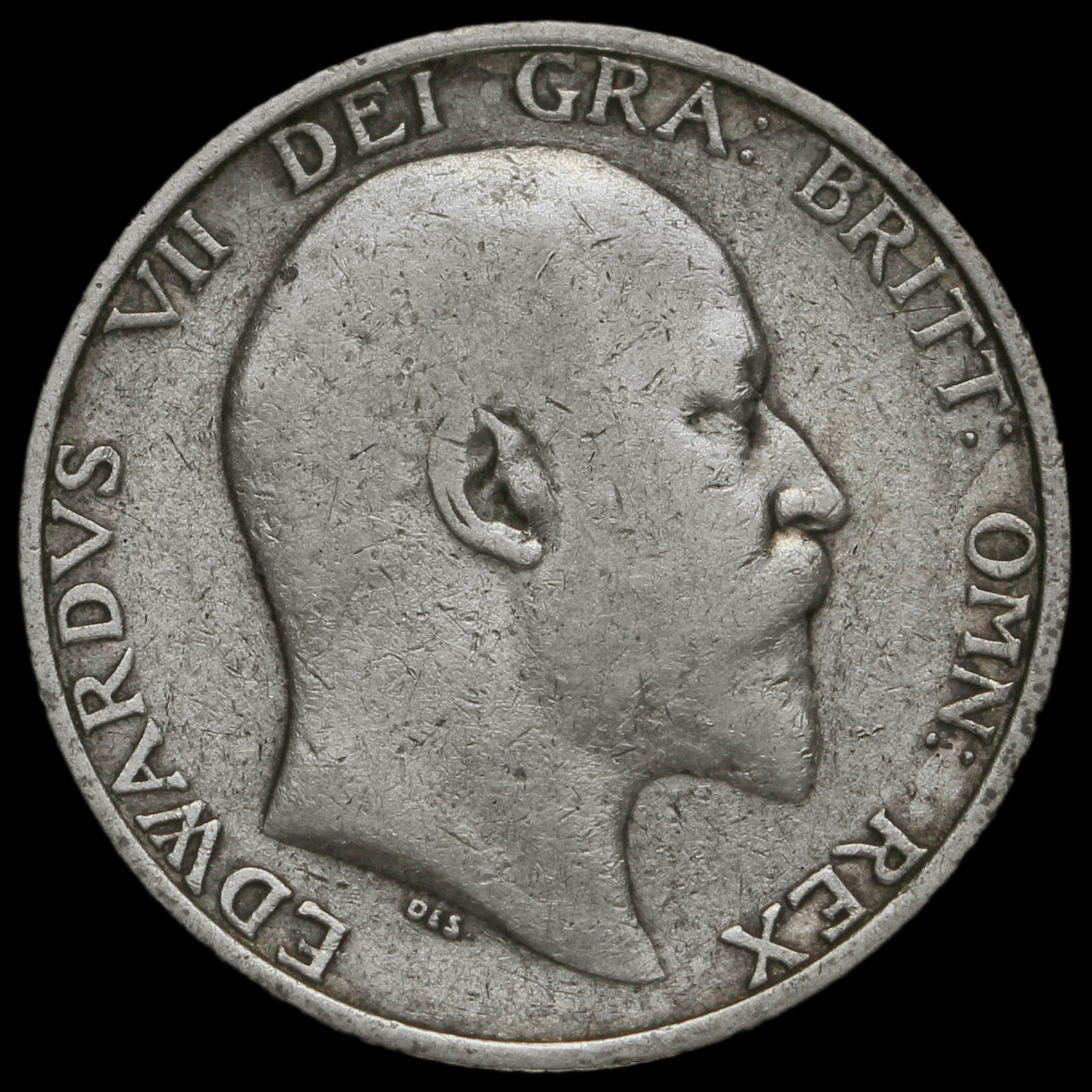 1905 Edward VII Silver Shilling, Very Rare (R2), Fine