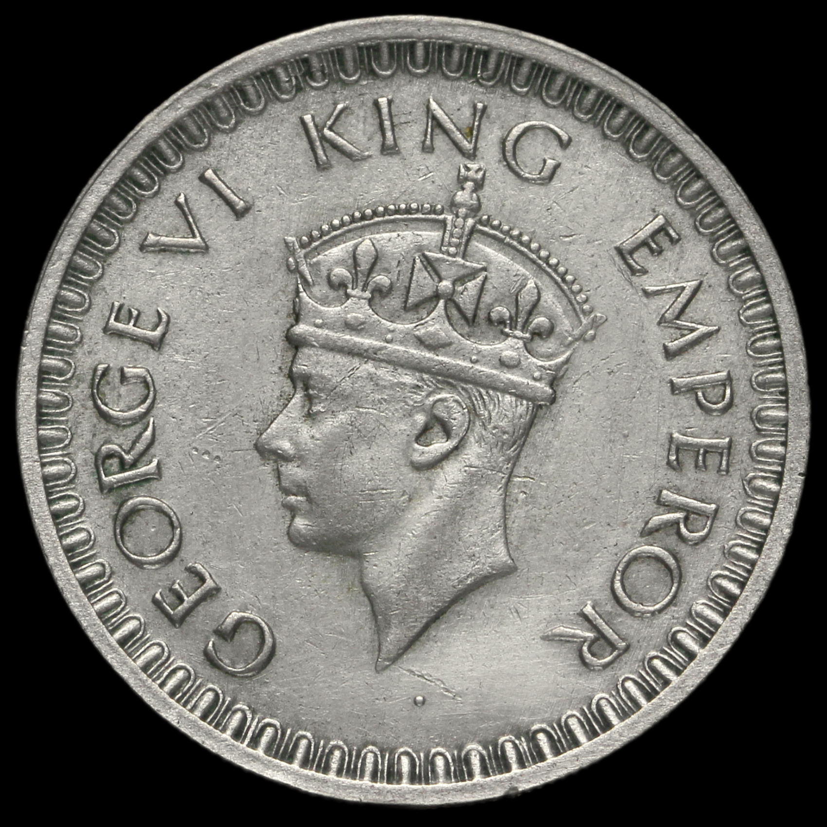 British India 1942 George VI Half Rupee