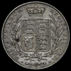 1842 Queen Victoria Young Head Silver Half Crown