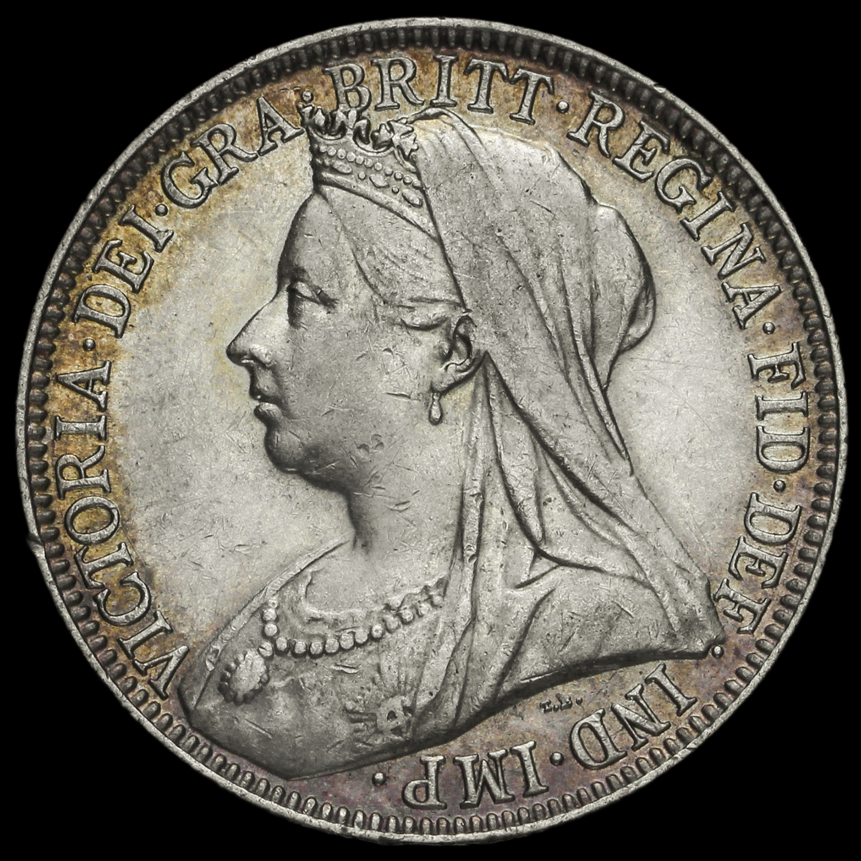1898 Queen Victoria Veiled Head Silver Florin, Scarce