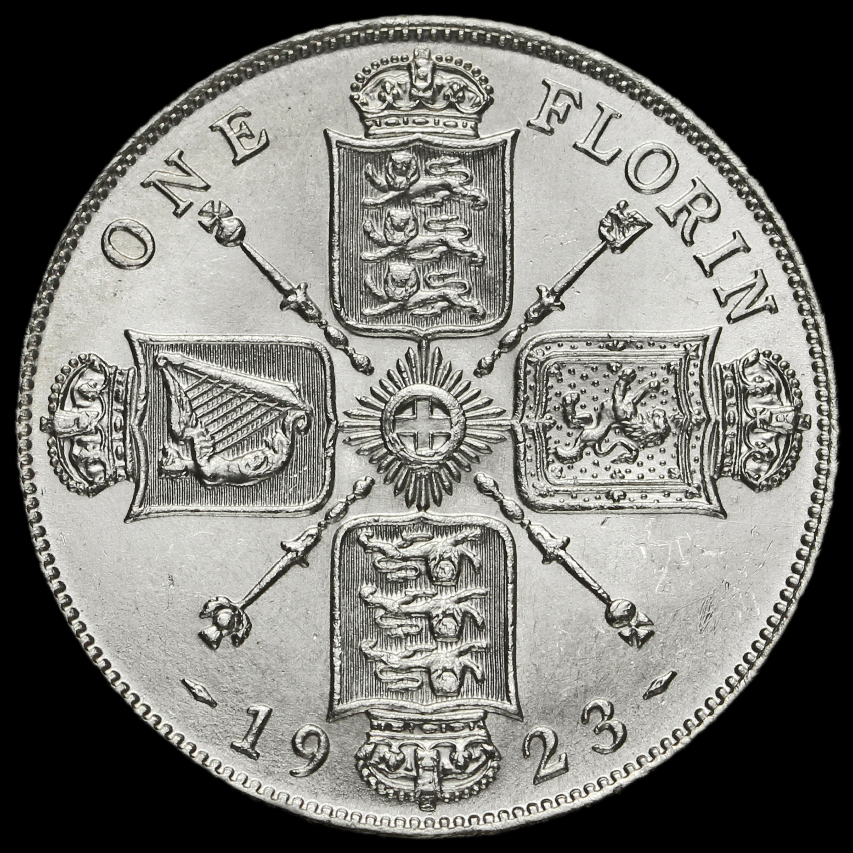 1923 George V Silver Florin Uncirculated