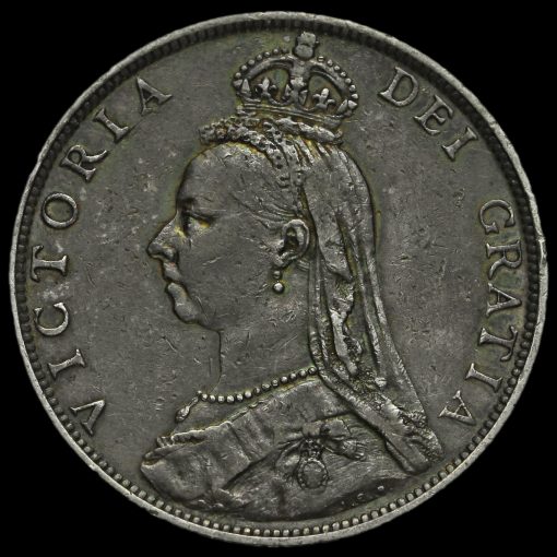 1888 Queen Victoria Jubilee Head Silver Florin, Scarce