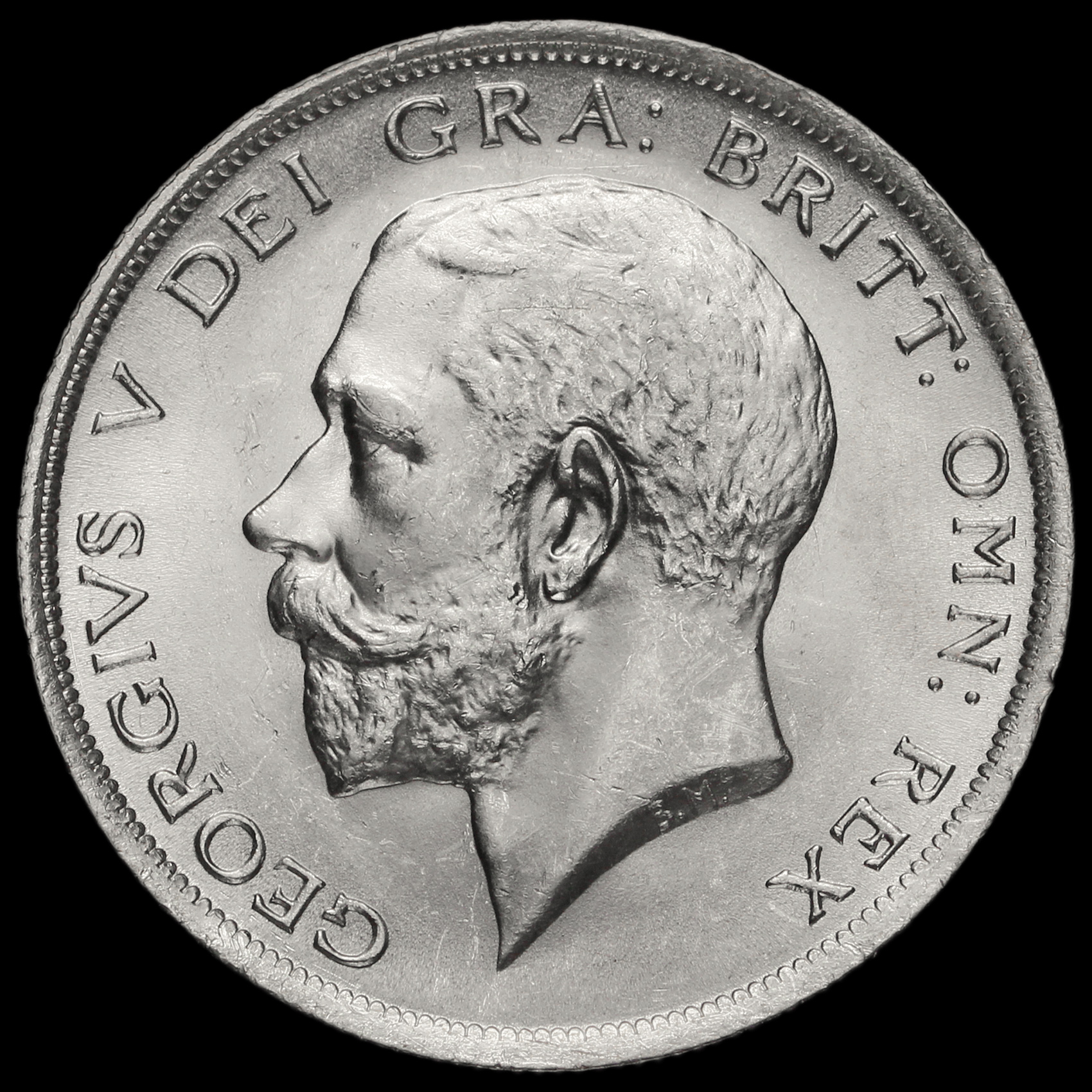 1919 George V Silver Half Crown, Scarce, Uncirculated