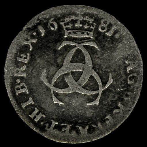 1681 Charles II Early Milled Silver Maundy Threepence