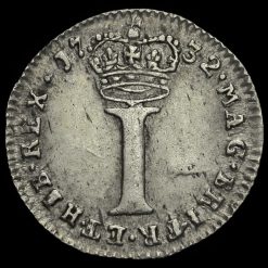 1732 George II Early Milled Silver Maundy Penny