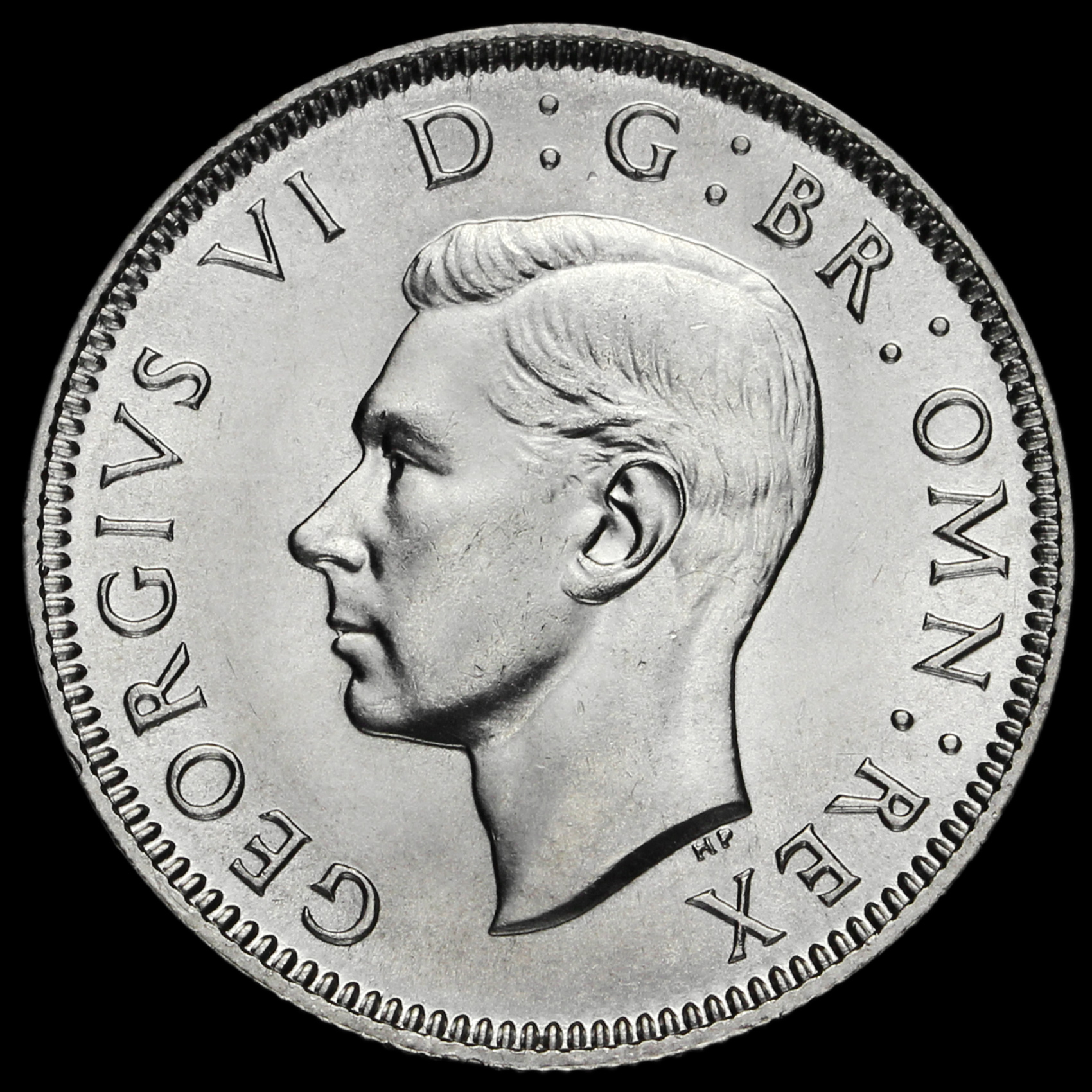1938 George VI Silver English Shilling, Scarce, A/UNC