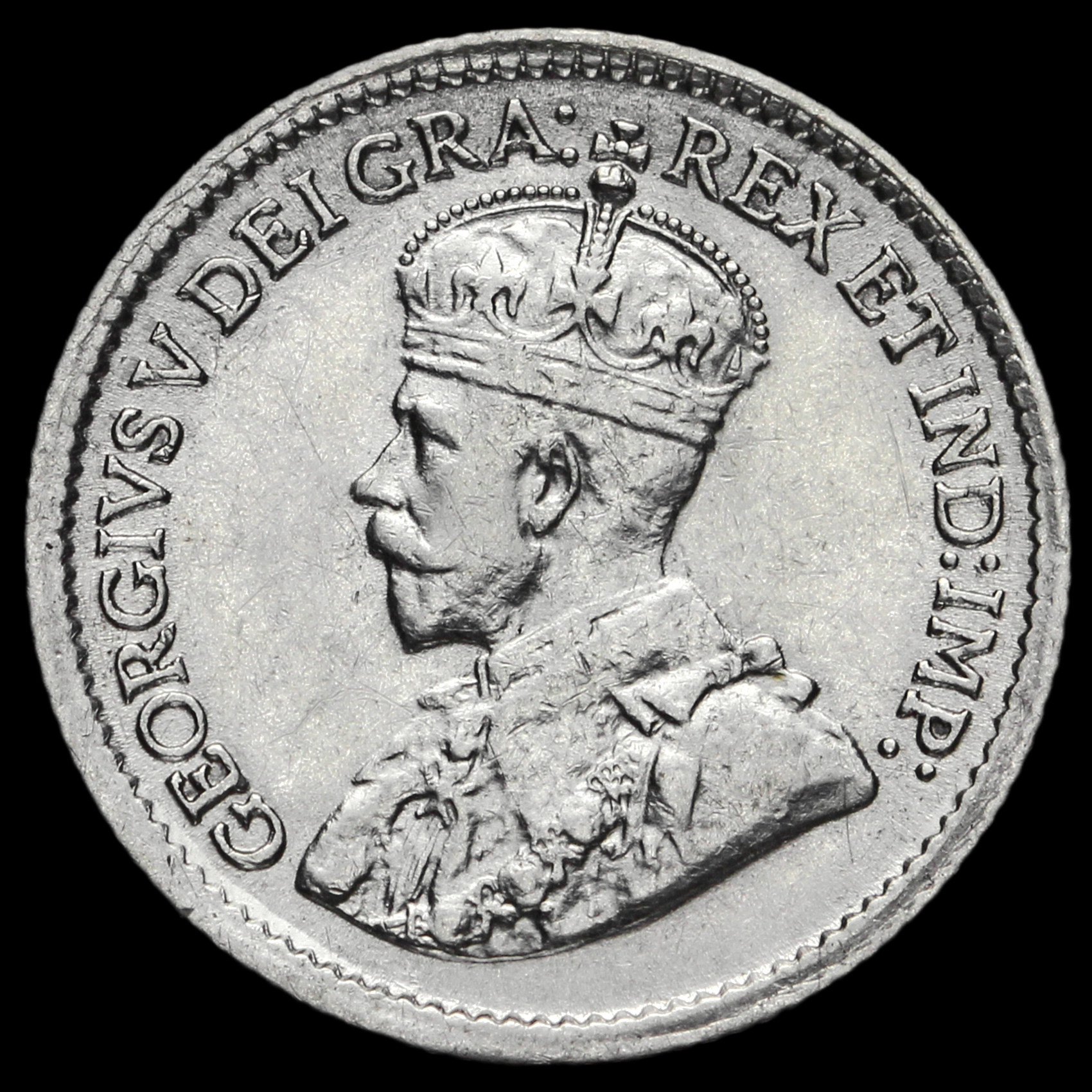 Canada 1917 George V Silver 5 Cents