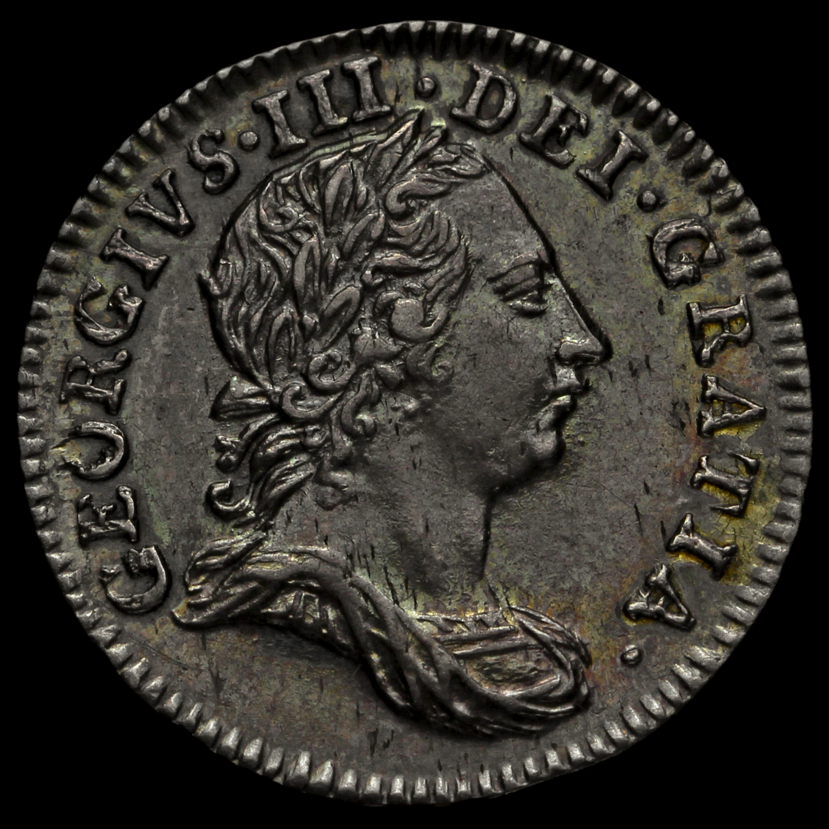 1762 George III Early Milled Silver Threepence, EF