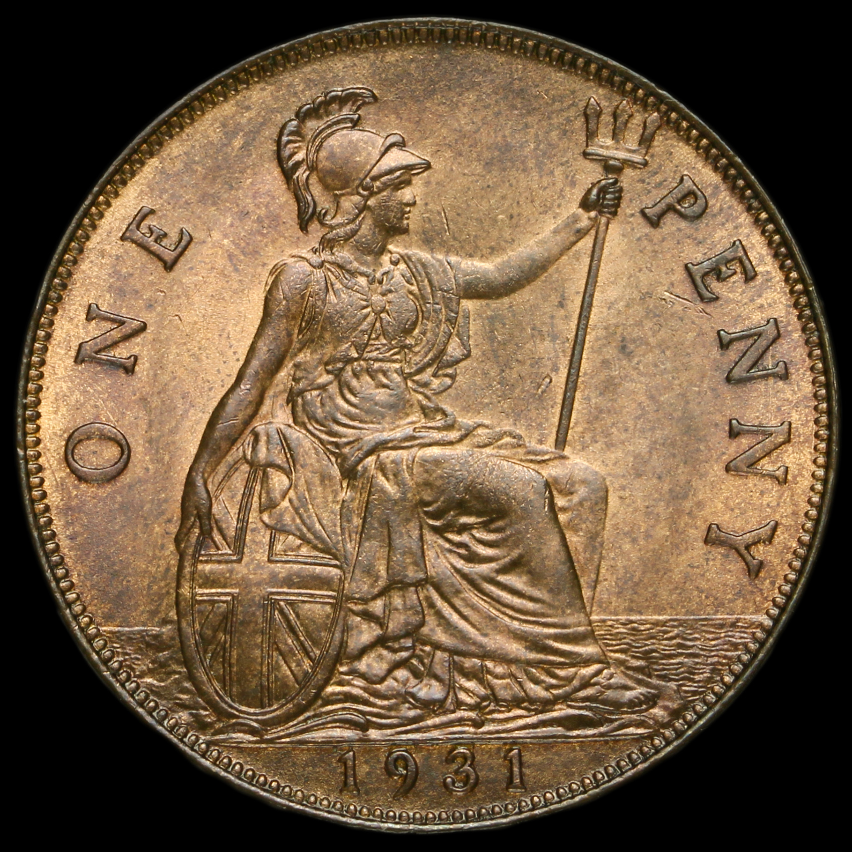1931 George V Penny A UNC 1931 George V Penny A UNC