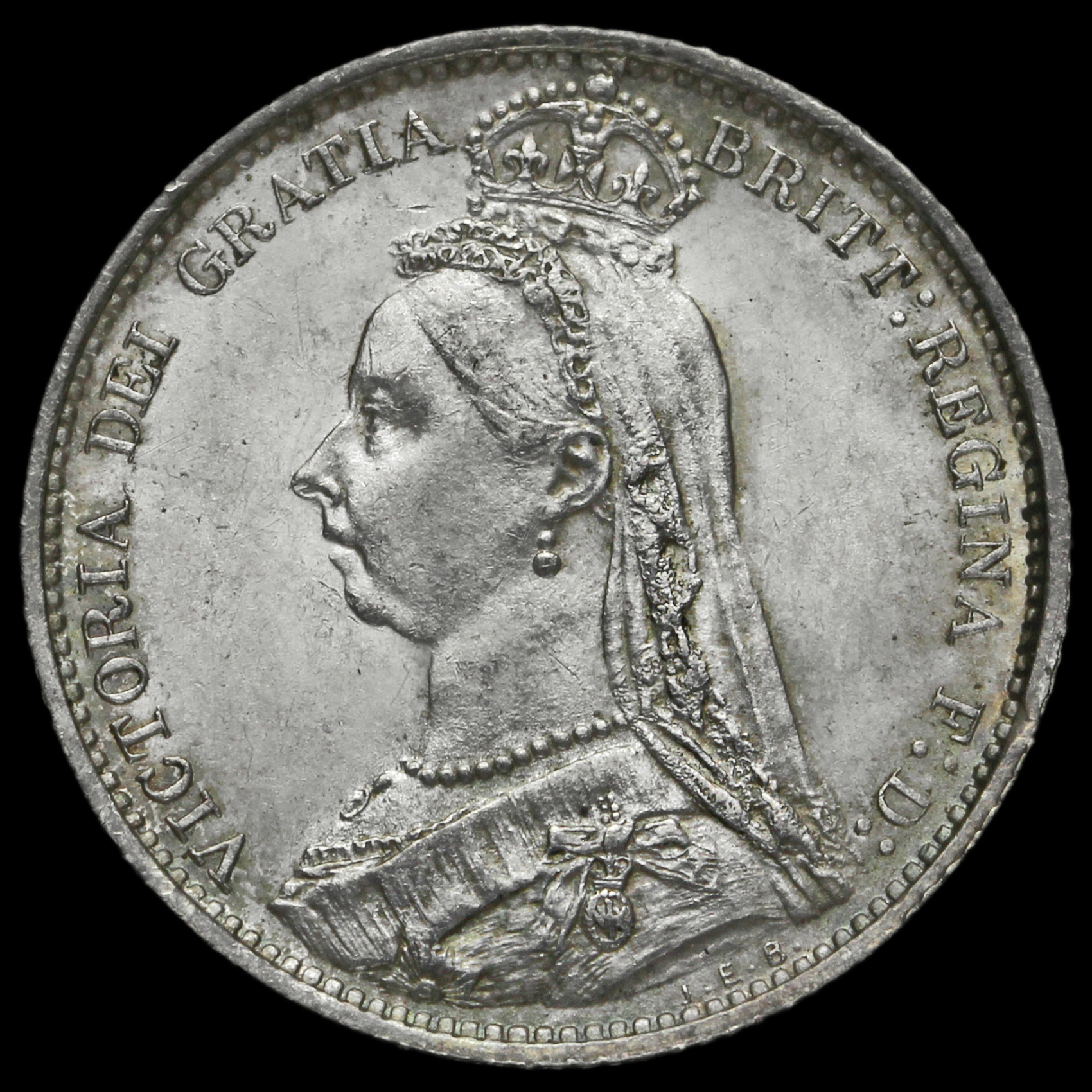 1888 Queen Victoria Jubilee Head Silver Sixpence, AU