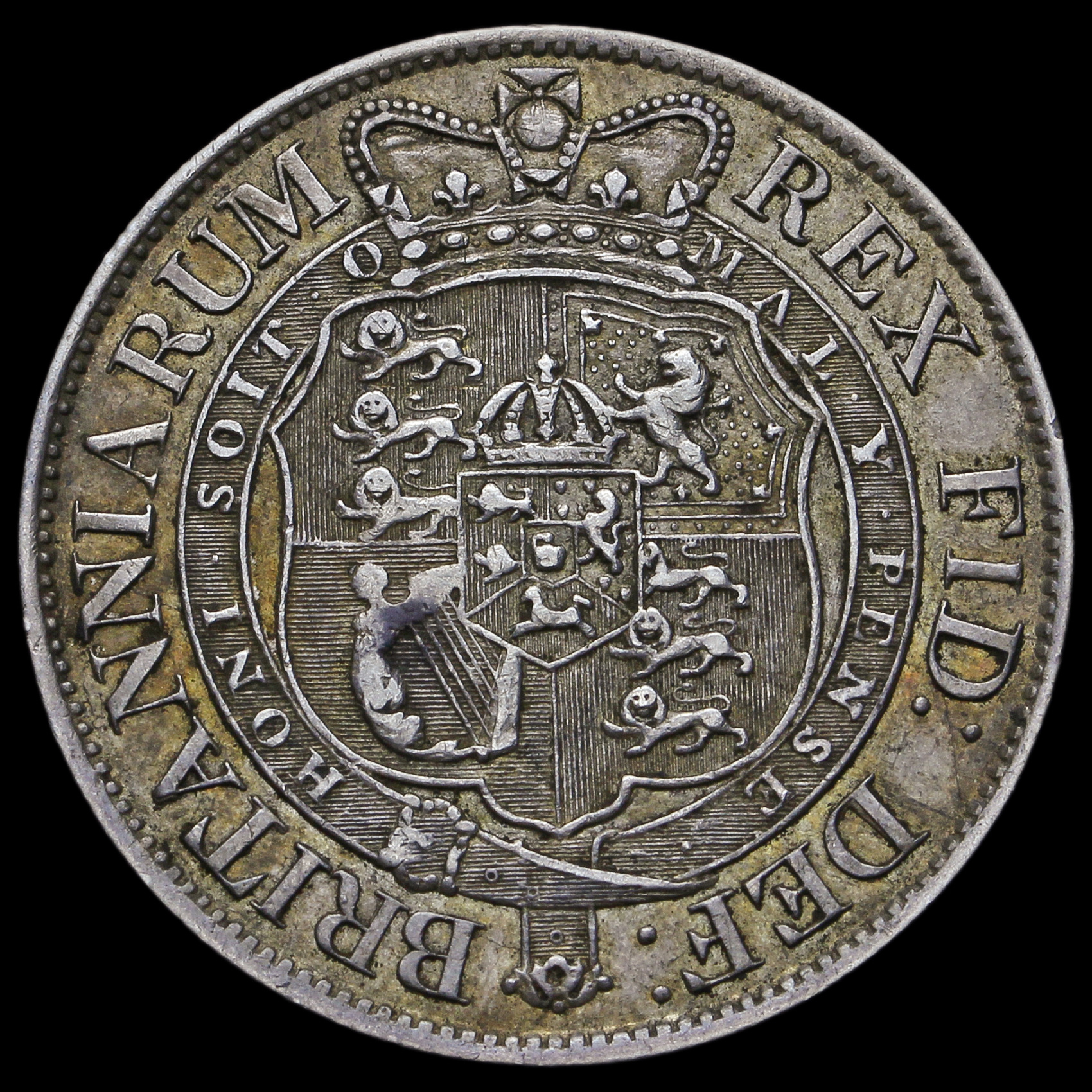 1818 George III Milled Silver Half Crown GVF 1818 George III Milled Silver Half Crown GVF