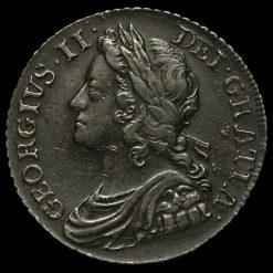 1739 George II Early Milled Silver Shilling
