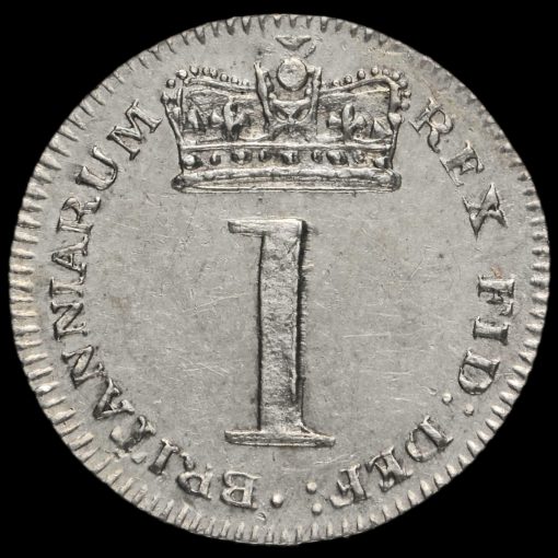 1818 George III Milled Silver Maundy Penny, A/UNC