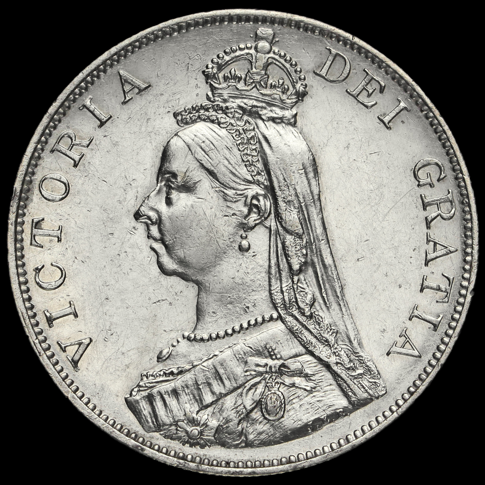 1888 Queen Victoria Jubilee Head Silver Double Florin
