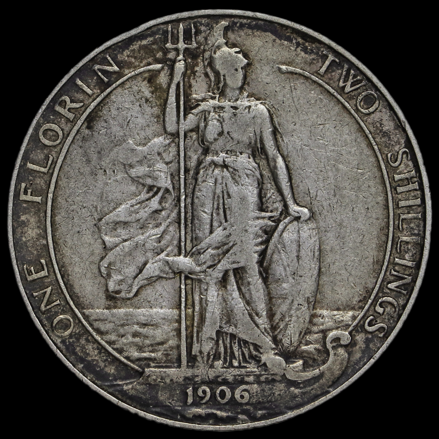1906 Edward VII Silver Florin, GF #2