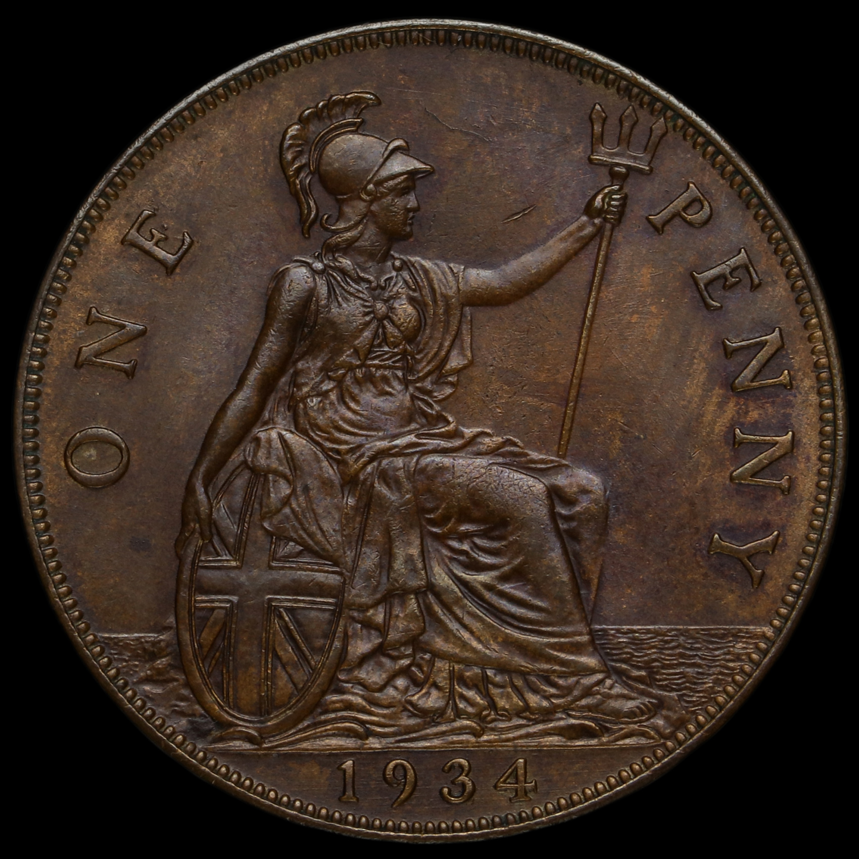 1934 George V Penny, UNC