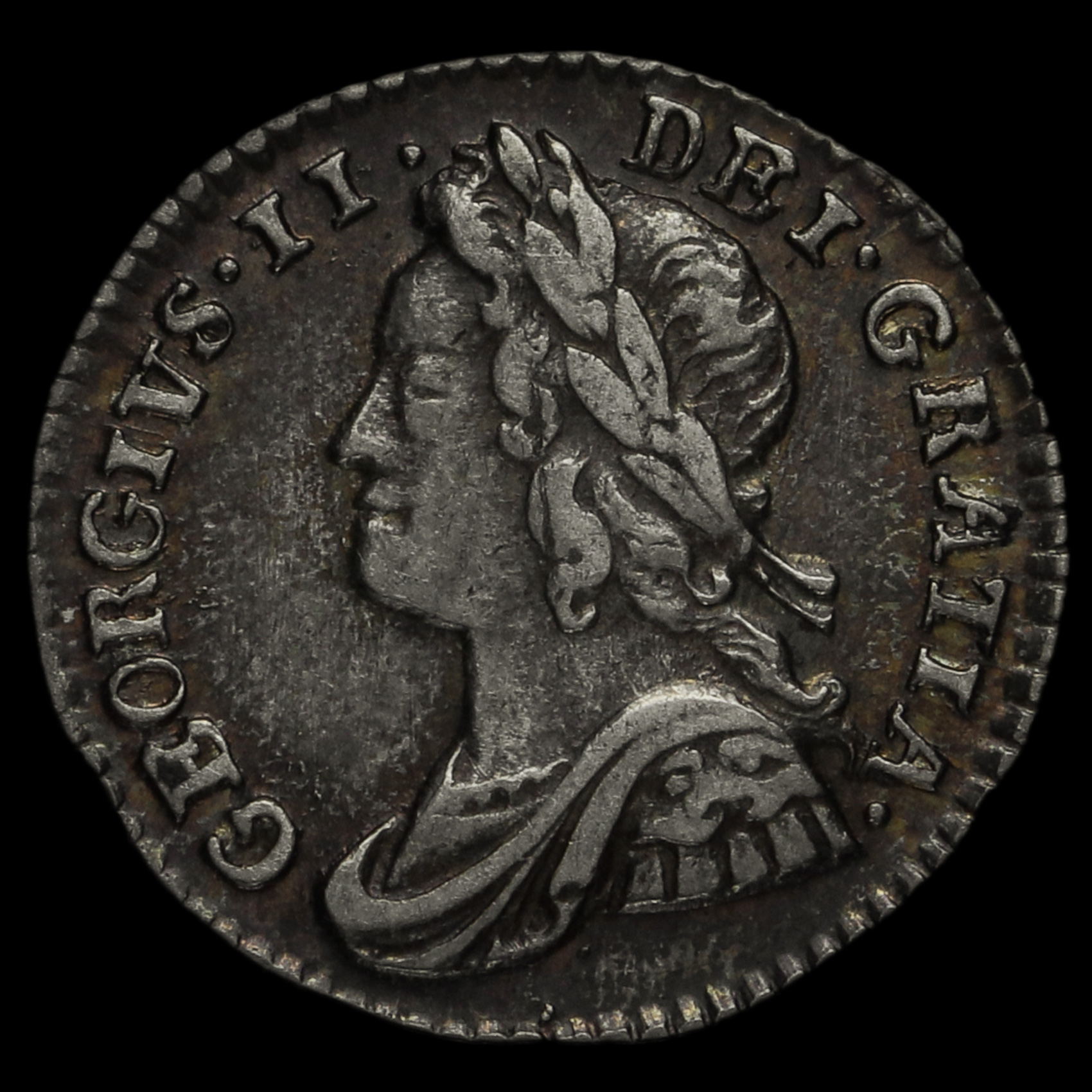 1743 George II Early Milled Silver Maundy Penny