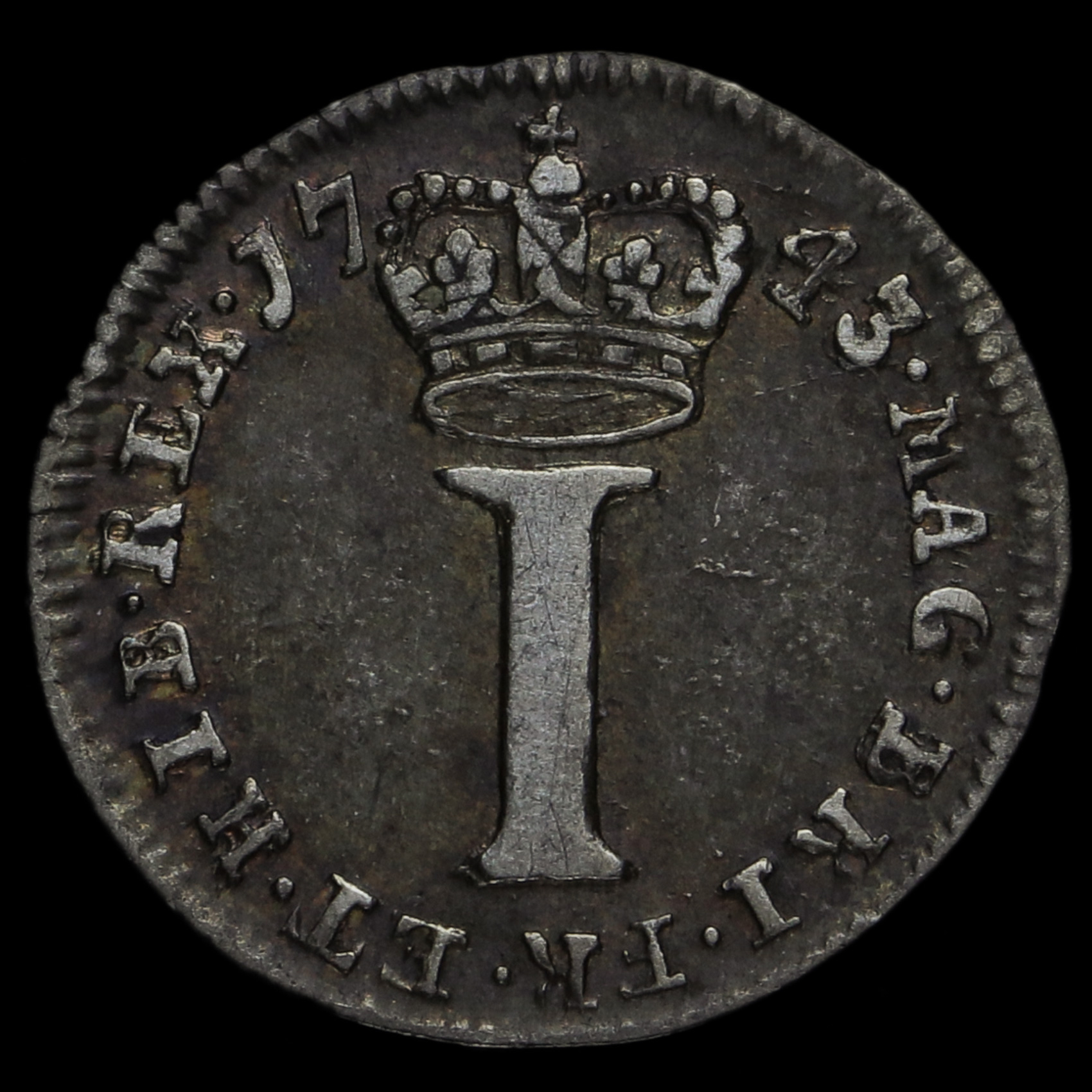 1743 George II Early Milled Silver Maundy Penny