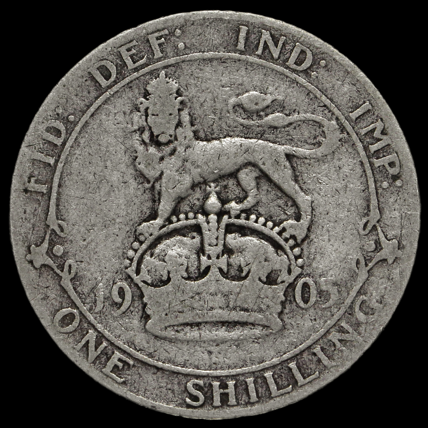 1905 Edward VII Silver Shilling, Very Rare (R2), Near Fine