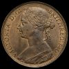1881 H Queen Victoria Bun Head Penny, UNC