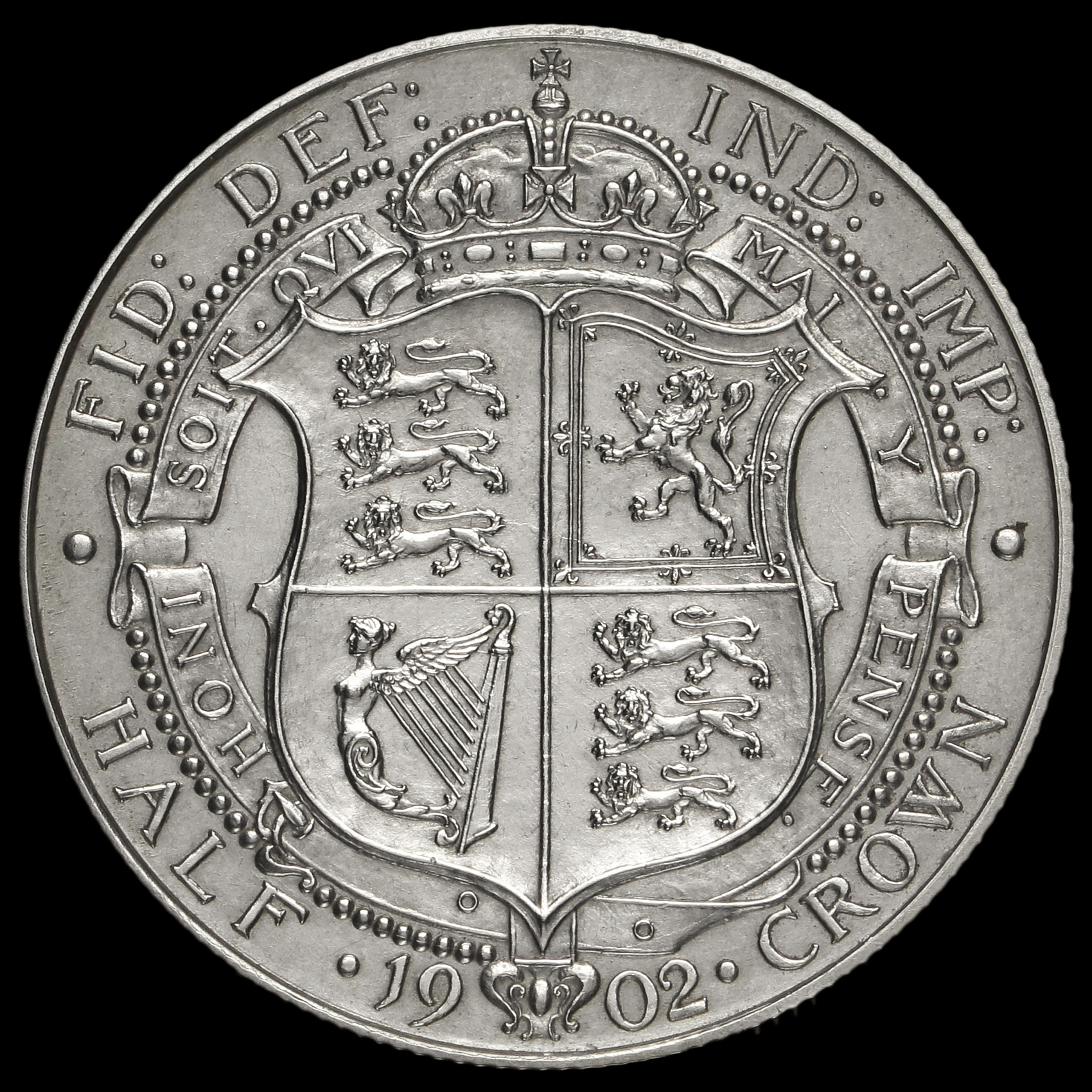 1902 Edward VII Silver Matt Proof Half Crown