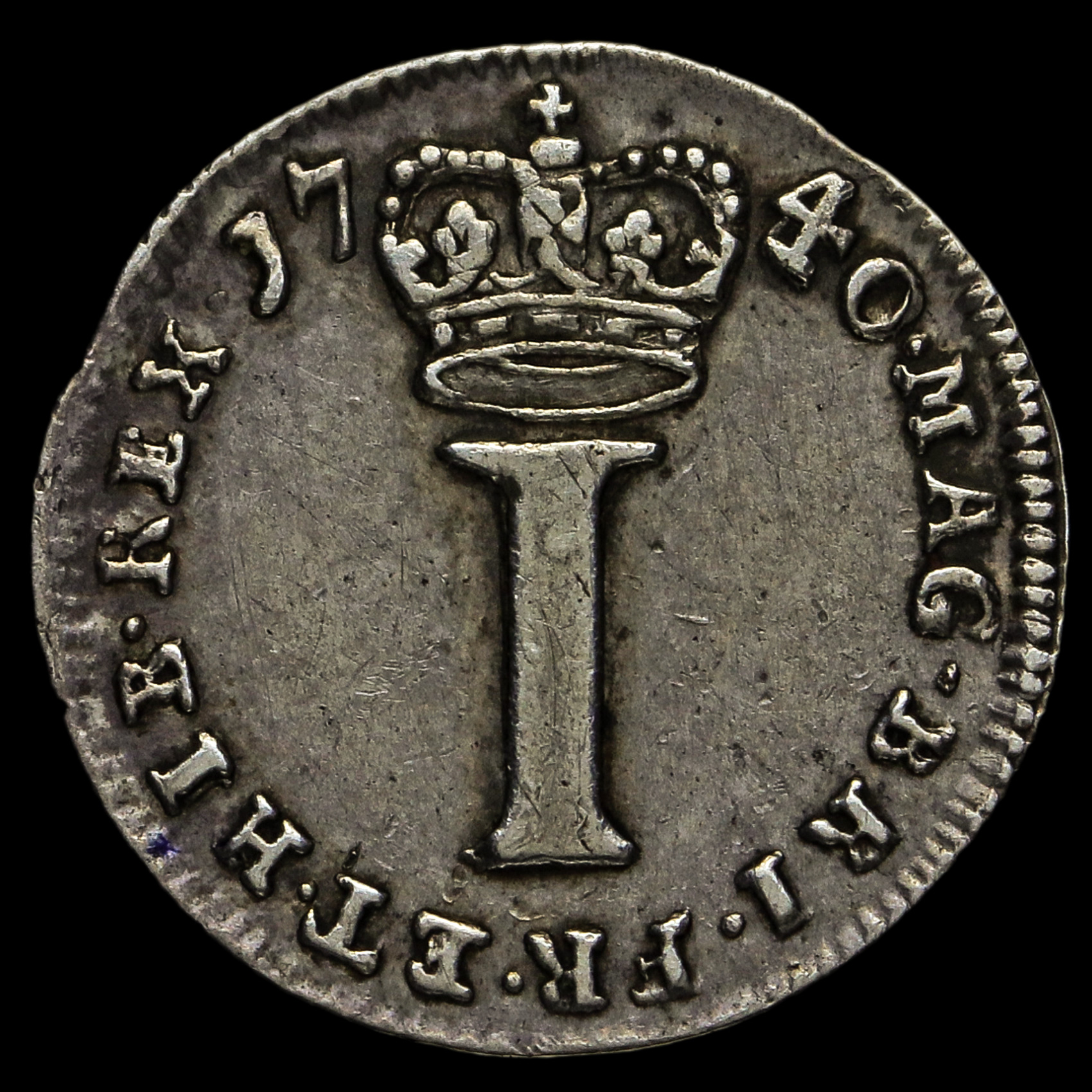 1740 George II Early Milled Silver Maundy Penny