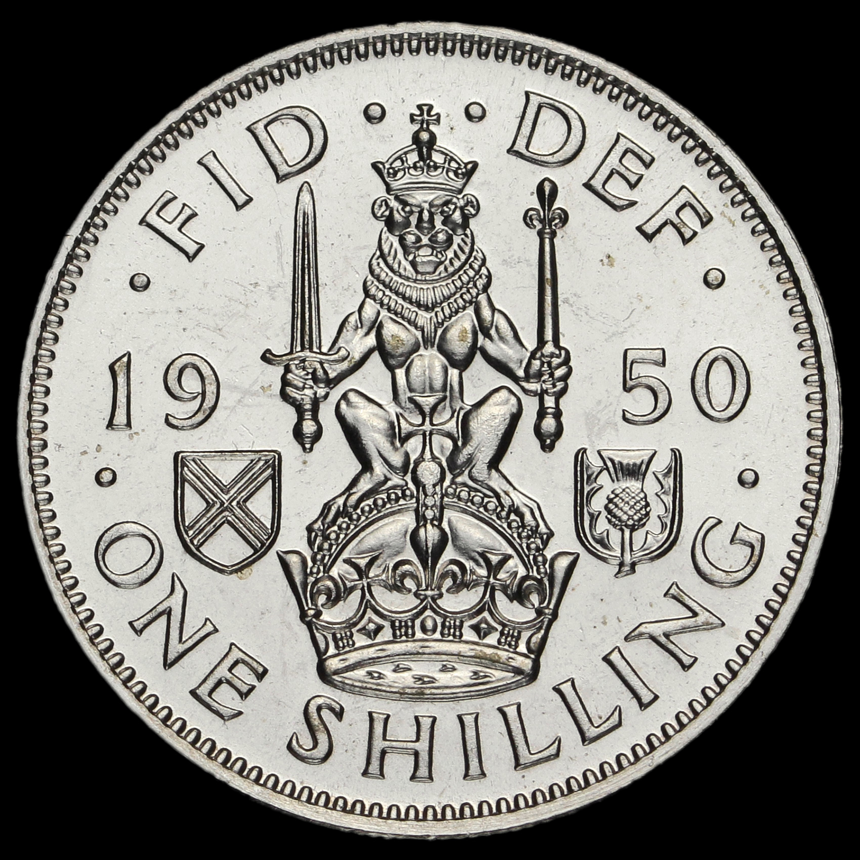 1950 George VI Proof Scottish Shilling, Scarce