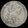 1757 George II Early Milled Silver Sixpence, A/EF