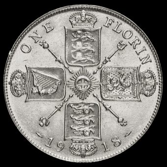 1921 George V Silver Florin, GVF
