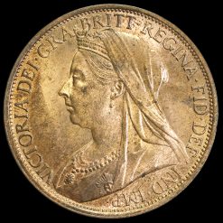 1896 Queen Victoria Veiled Head Penny, UNC #2