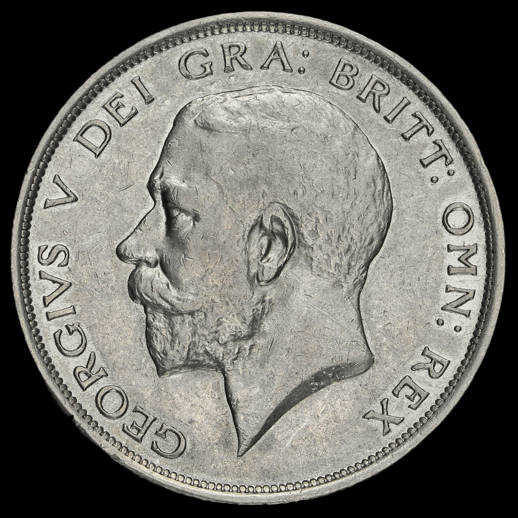 1919 George V Silver Half Crown, Scarce, GVF