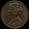 1866 Queen Victoria Bun Head Penny