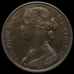 1869 Queen Victoria Bun Head Penny