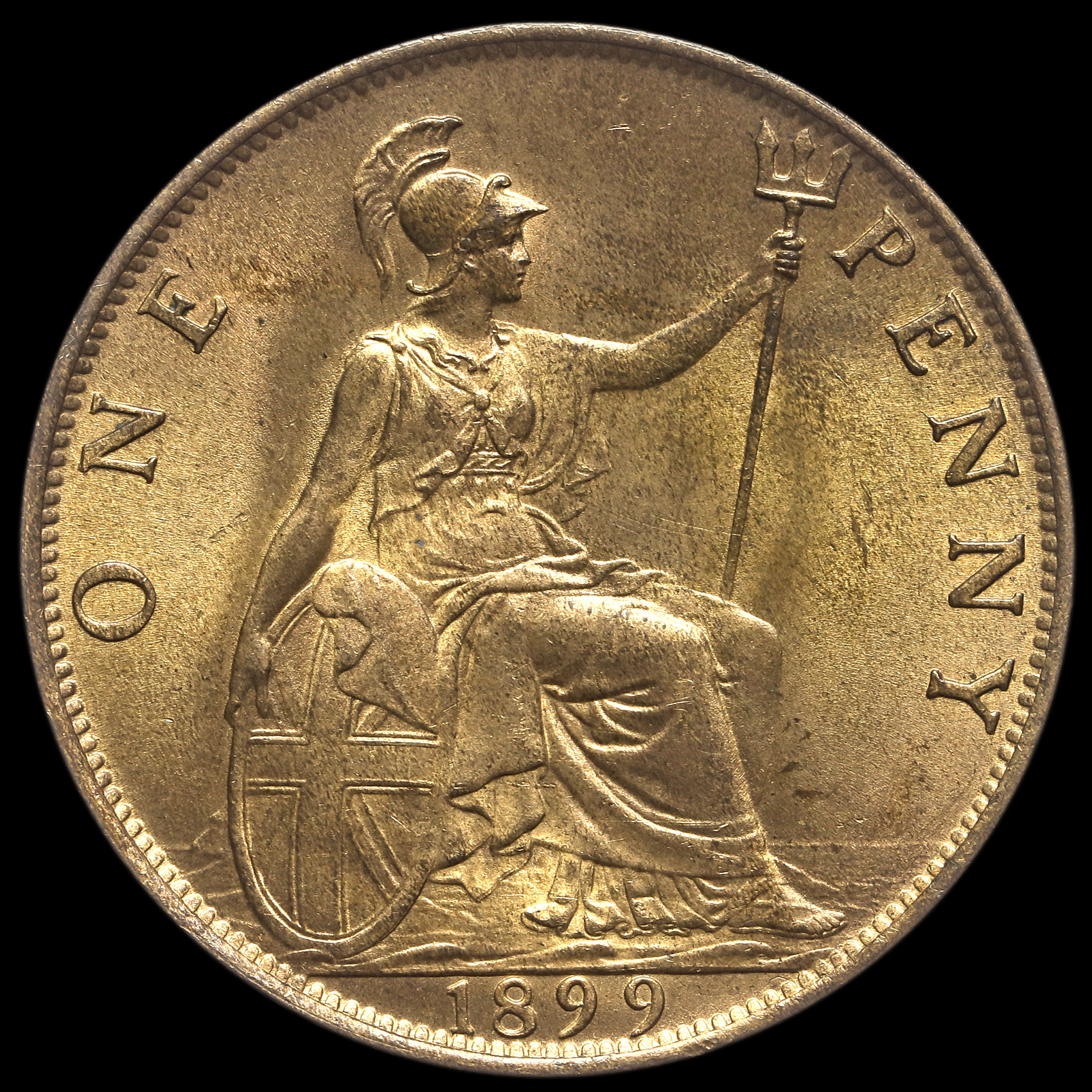 1899 Queen Victoria Veiled Head Penny UNC 1899 Queen Victoria Veiled Head Penny UNC