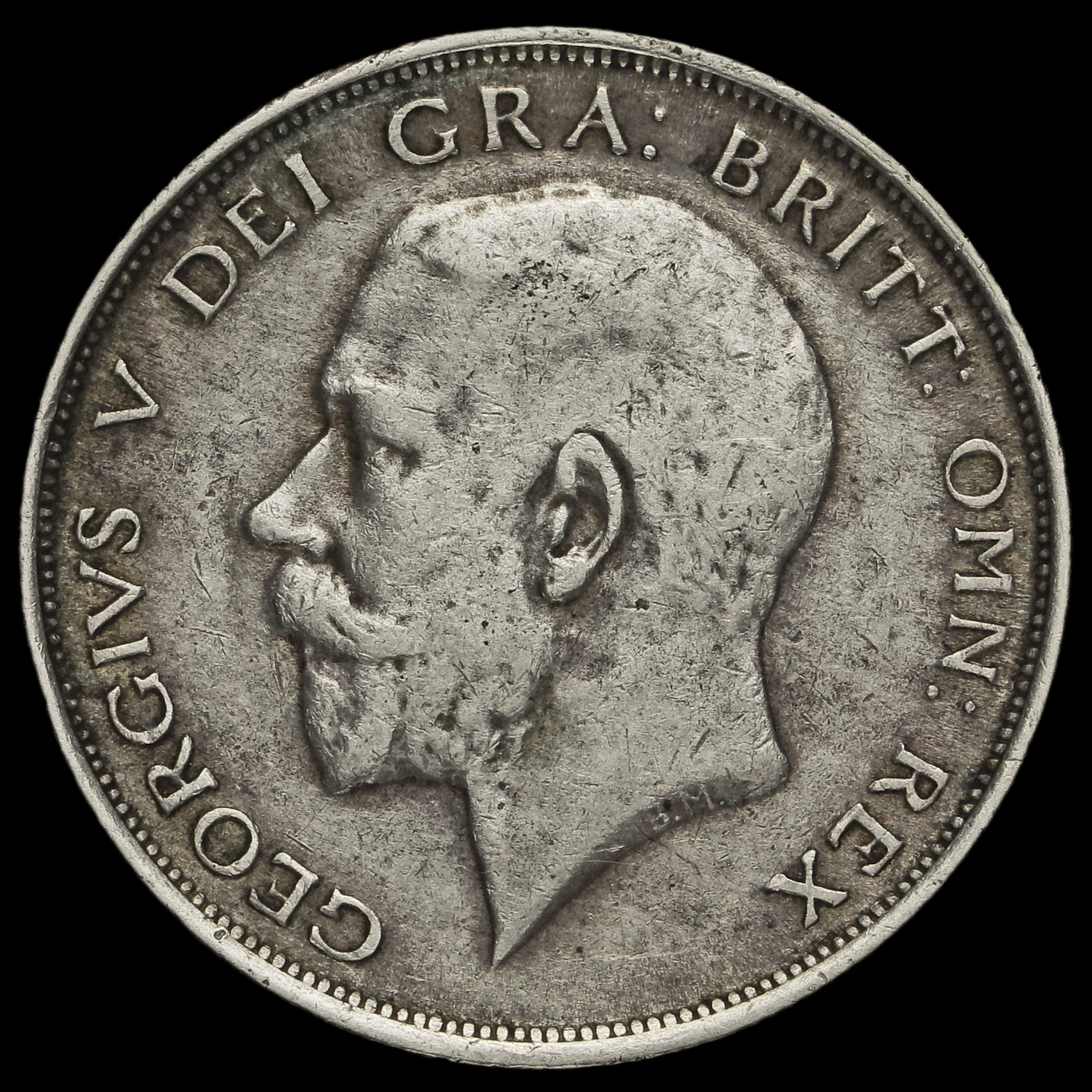 1913 George V Silver Half Crown Rare GF 1913 George V Silver Half Crown Rare GF