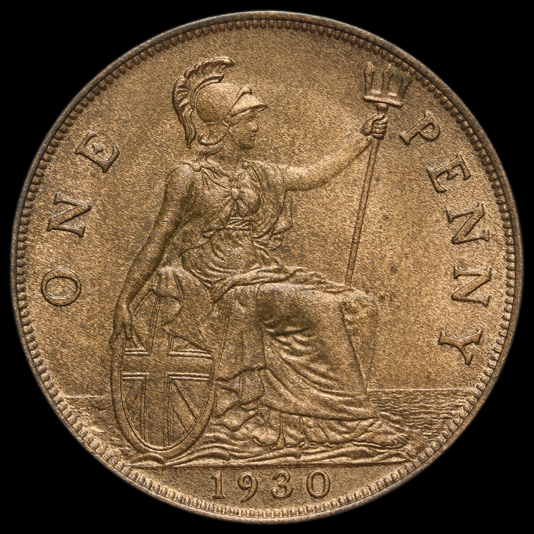 1930 George V Penny UNC