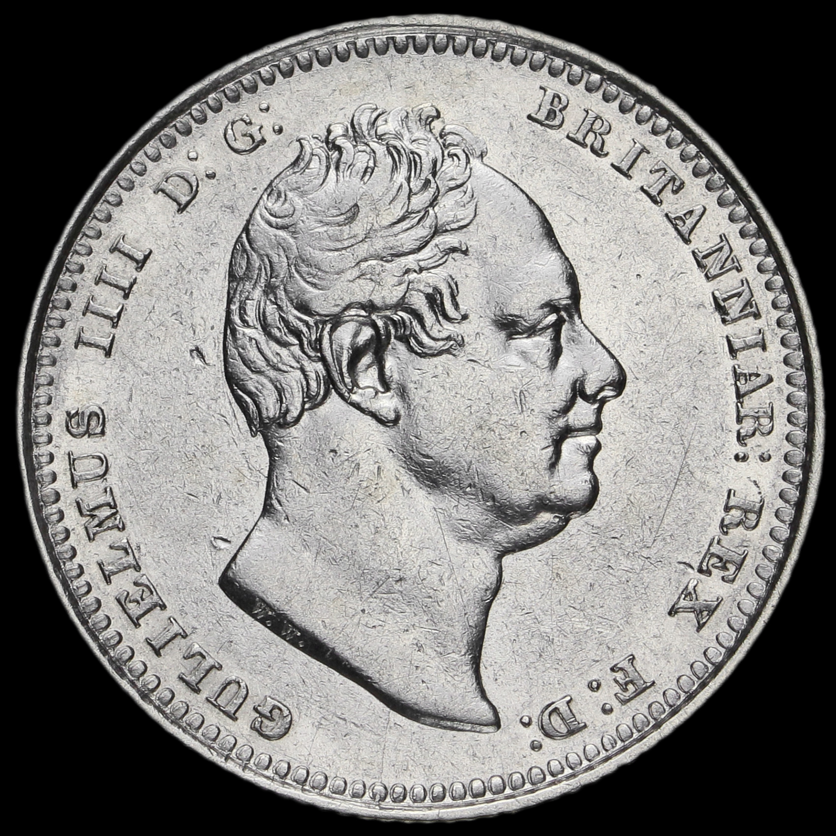 1834 William IV Milled Silver Shilling