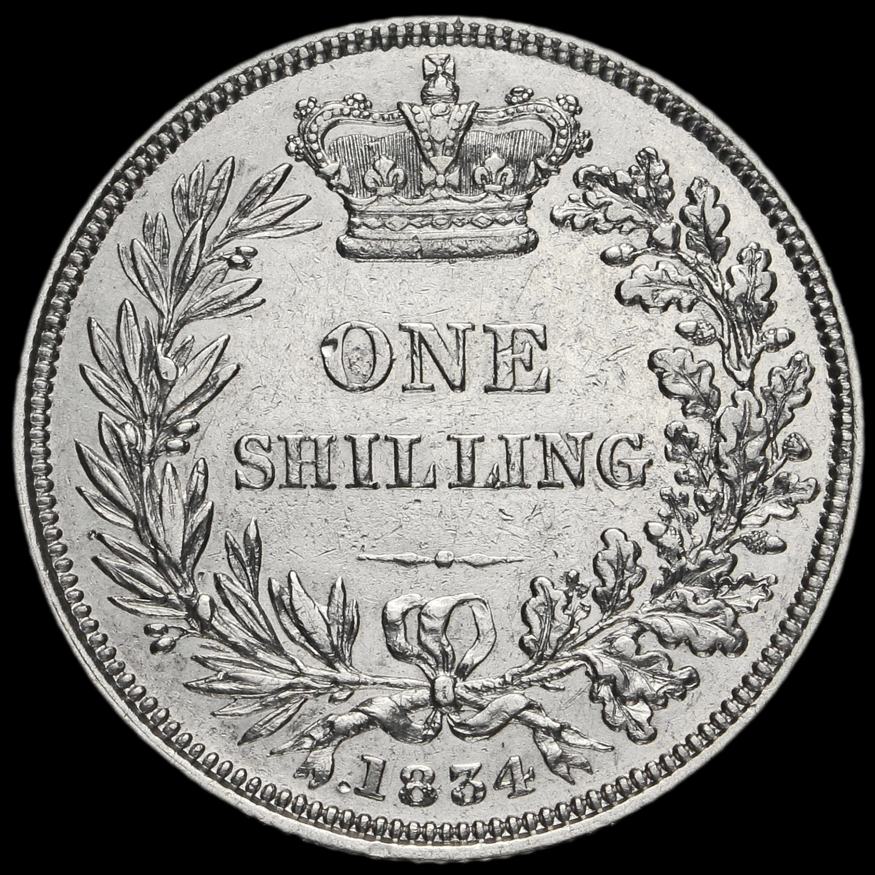 1834 William IV Milled Silver Shilling