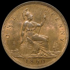 1860 Queen Victoria Bun Head Penny