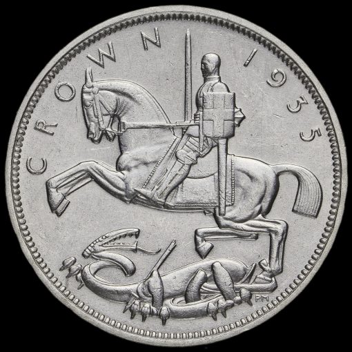 1935 King George V Rocking Horse Silver Jubilee Crown, A/UNC