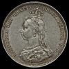 1887 Queen Victoria Jubilee Head Silver Shilling, A/UNC