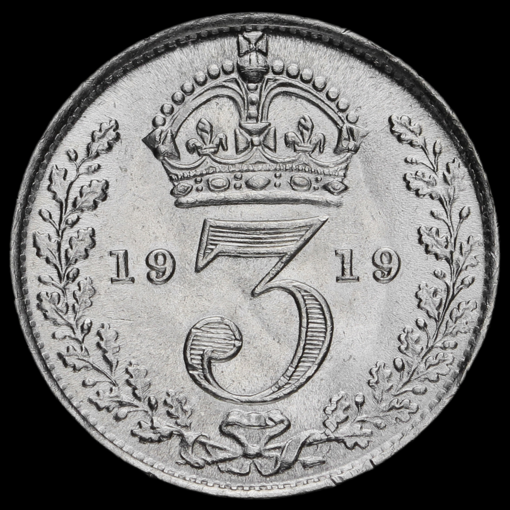 1919 George V Silver Threepence UNC