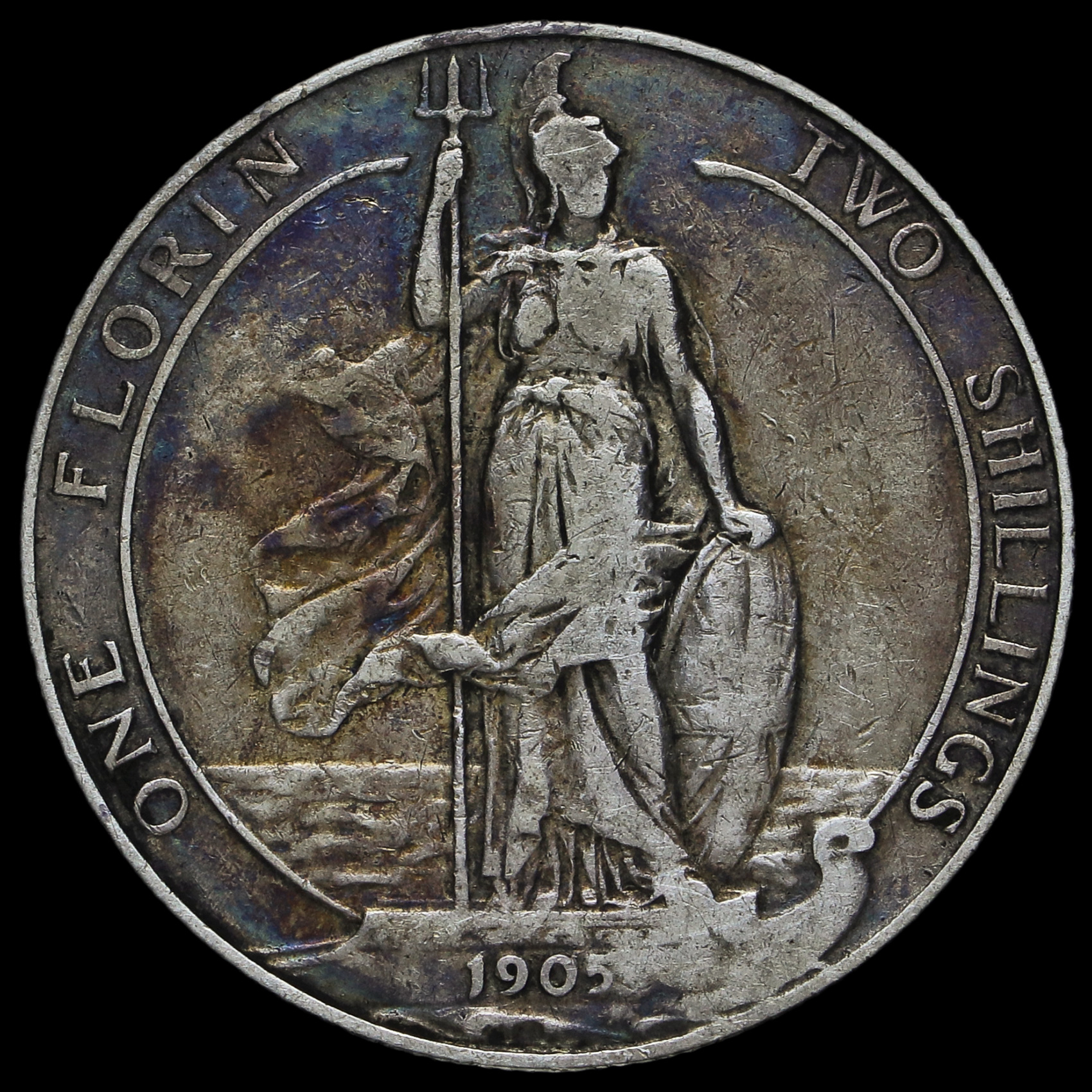 1905 Edward VII Silver Florin, Very Rare